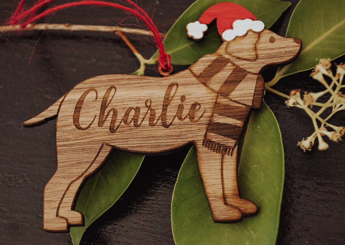 Personalised Christmas Dog Ornament - Labrador – All The Small Things AU